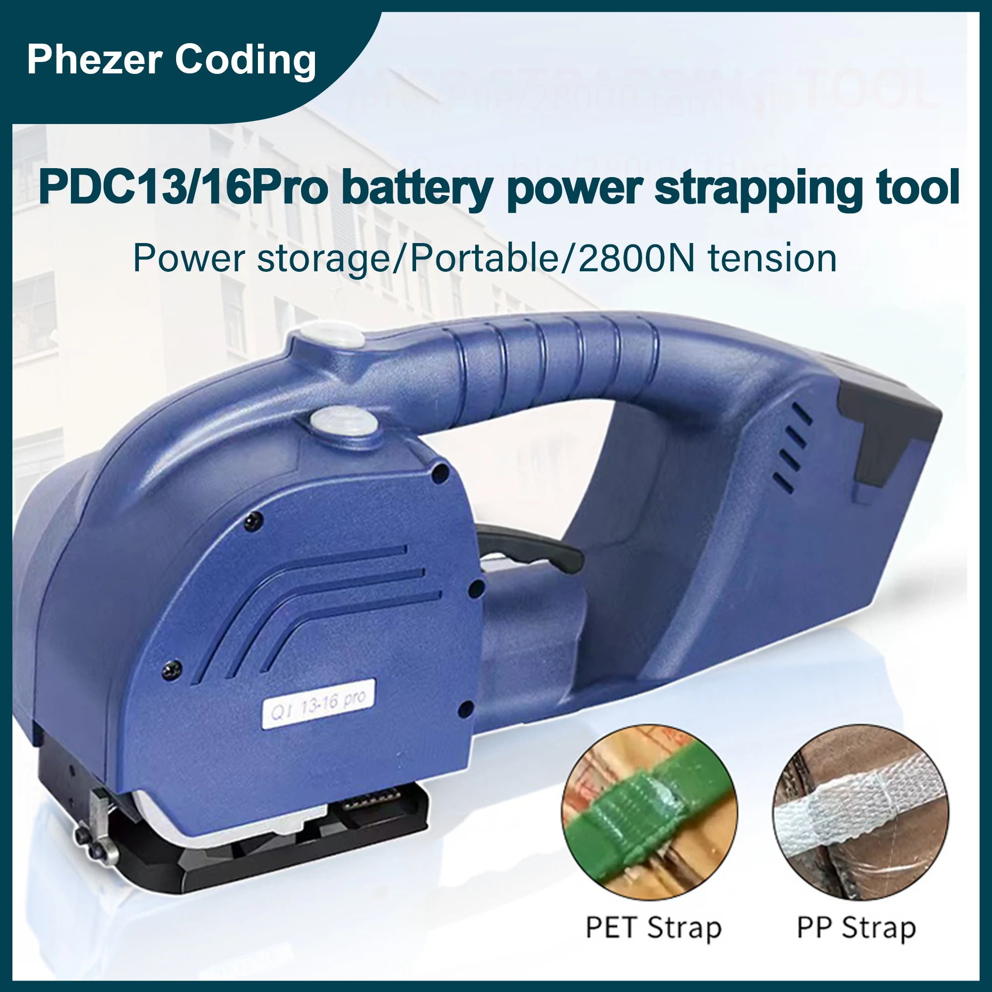 Phezer-PDC13-16Pro-13-16mm-PET-PP-2800N-Tension-Power-Storage-Hot-Melt ...