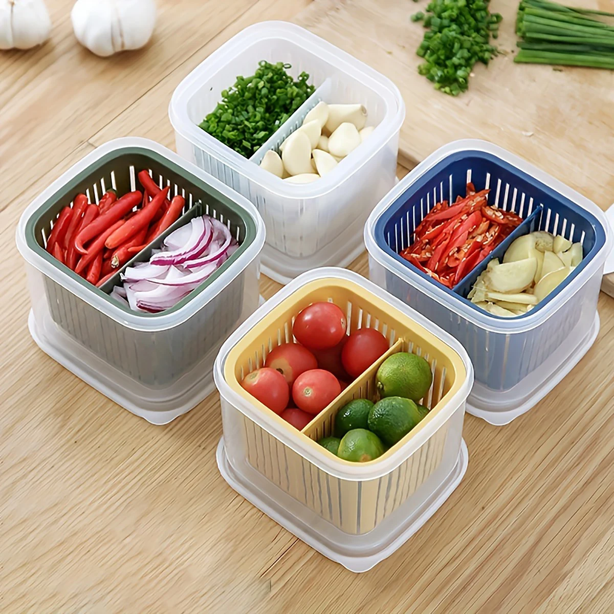 Food-Storage-Containers-with-Lids-Airtight-Scallion-Preservation-Box ...