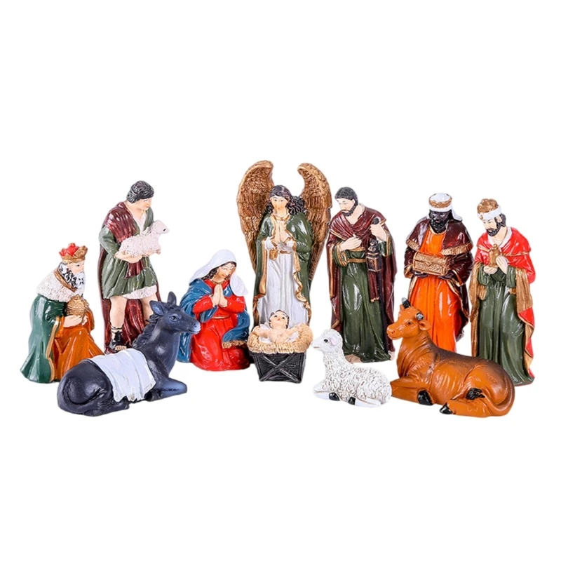 Christmas Nativity Scene Set Holy Family Collectible Figurines Set ...