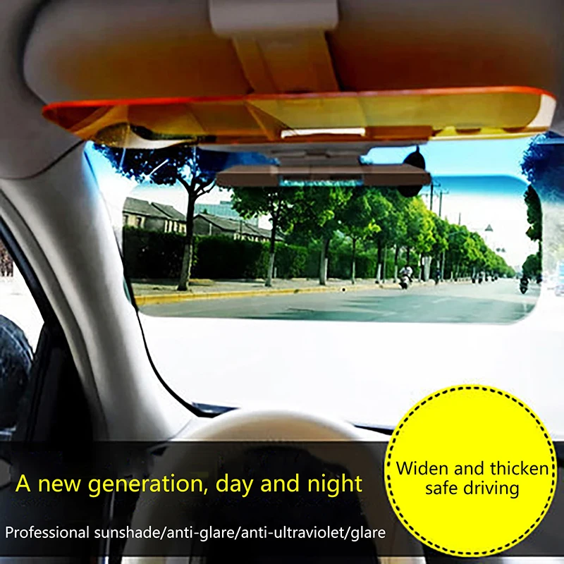 2-In-1-Car-Sun-Visor-Polarized-Sunshade-Plate-Clear-Vision-Anti-dazzle ...