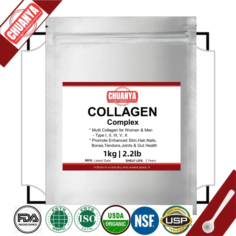 Multi-Collagen-Complex-Powder-Suporte-para-Pele-Saud-vel-Cabelo ...