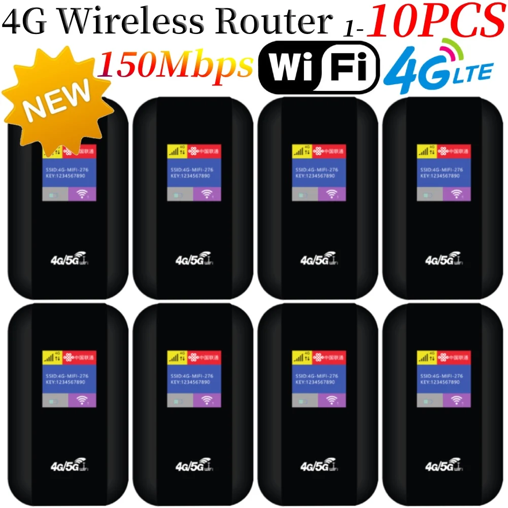 1-10PC-4G-WiFi-Router-150Mbps-Wireless-LTE-Router-2100mAh-Portable-Mini ...