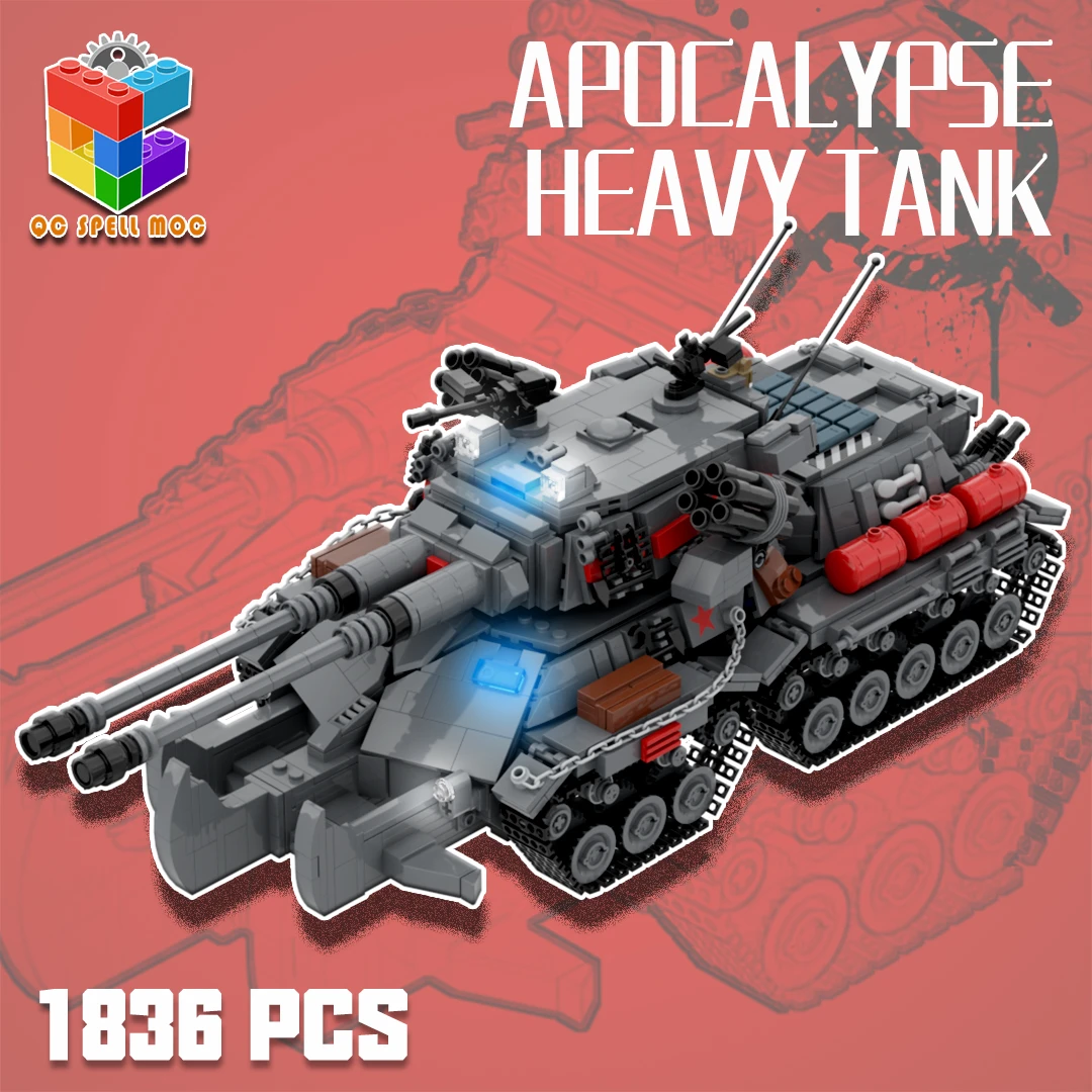 MOC Super Apocalypse Tank Soviet Collection Military Building Blocks ...