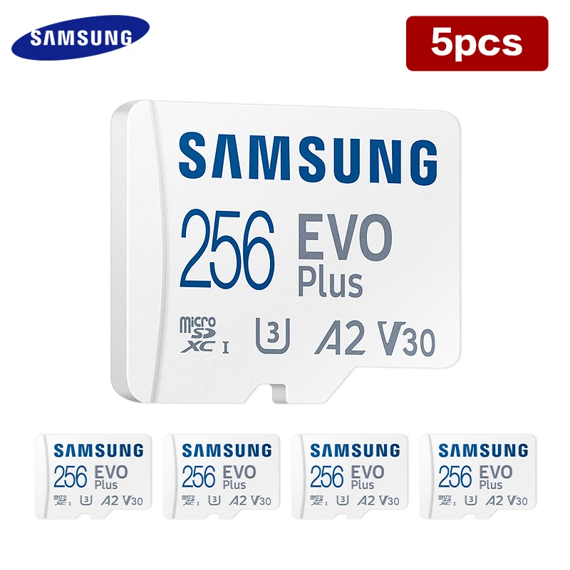 SAMSUNG-Original-EVO-Plus-Micro-SD-Card-64GB-128GB-256GB-5PCS-LOT-U3 ...