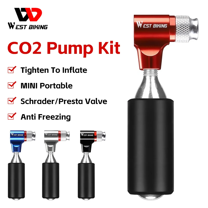 WEST-BIKING-Mini-CO2-pompa-per-bicicletta-Set-pompa-a-mano-portatile ...