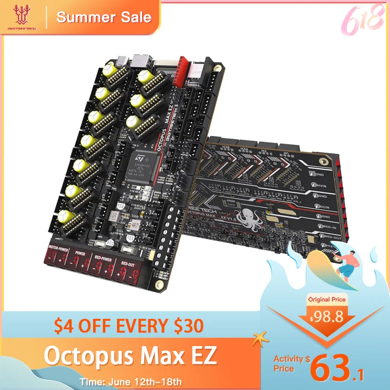 BIGTREETECH Octopus Max EZ V 1,0 3D Drucker Motherboard 10 Treiber eFuse 550MHz Control Board ...