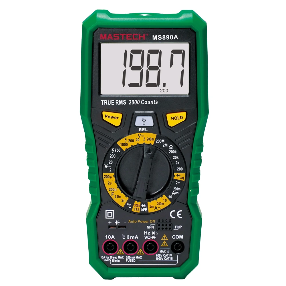 Mastech-MS890A-LCD-Digital-Multimeter-AC-DC-Voltage-Diode-Freguency ...