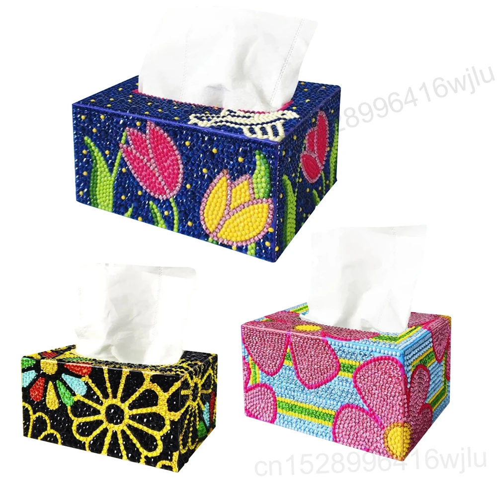5D-Diamond-Painting-Tissue-Box-Handmade-Mosaic-Tissue-Box-Rhinestone ...