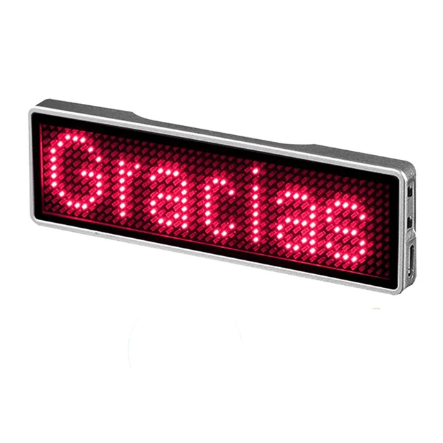 DIY Bluetooth LED Name Badge Programmable Scrolling Message Mini LED ...