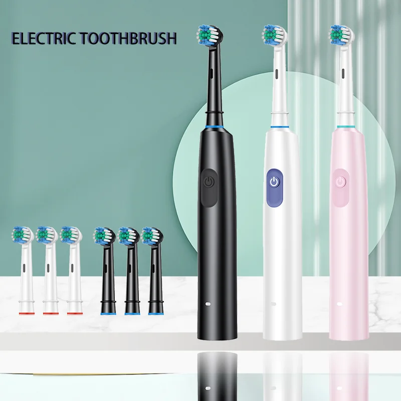 New 2025 Rotating electric toothbrush Adult Timer Brush 5 Mode USB ...