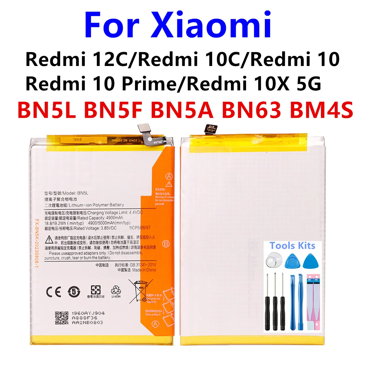 Brand New BN5L BN5F BN5A BN63 BM4S Battery For Xiaomi Redmi 12C/ 10C ...
