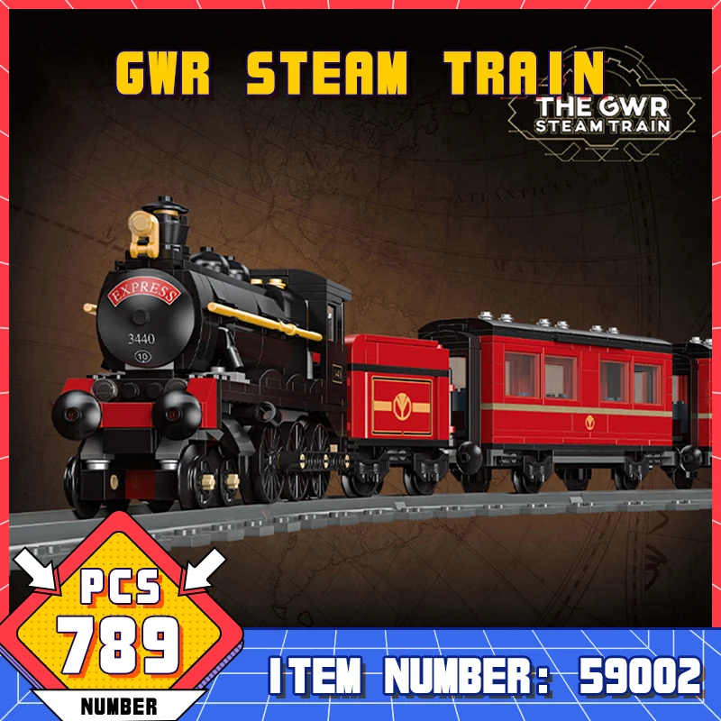 59002-789Pcs-Bricks-GWR-Steam-Train-Building-Blocks-Designer-Technical ...