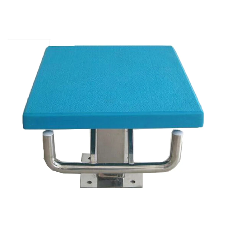 One-step-light-blue-fiberglass-and-SS304-material-swimming-pool-track ...