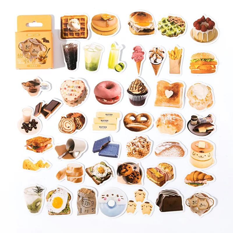 45Pcs-Sweet-Desserts-Mini-Boxed-Stickers-Diy-Scrapbooking-Collage ...