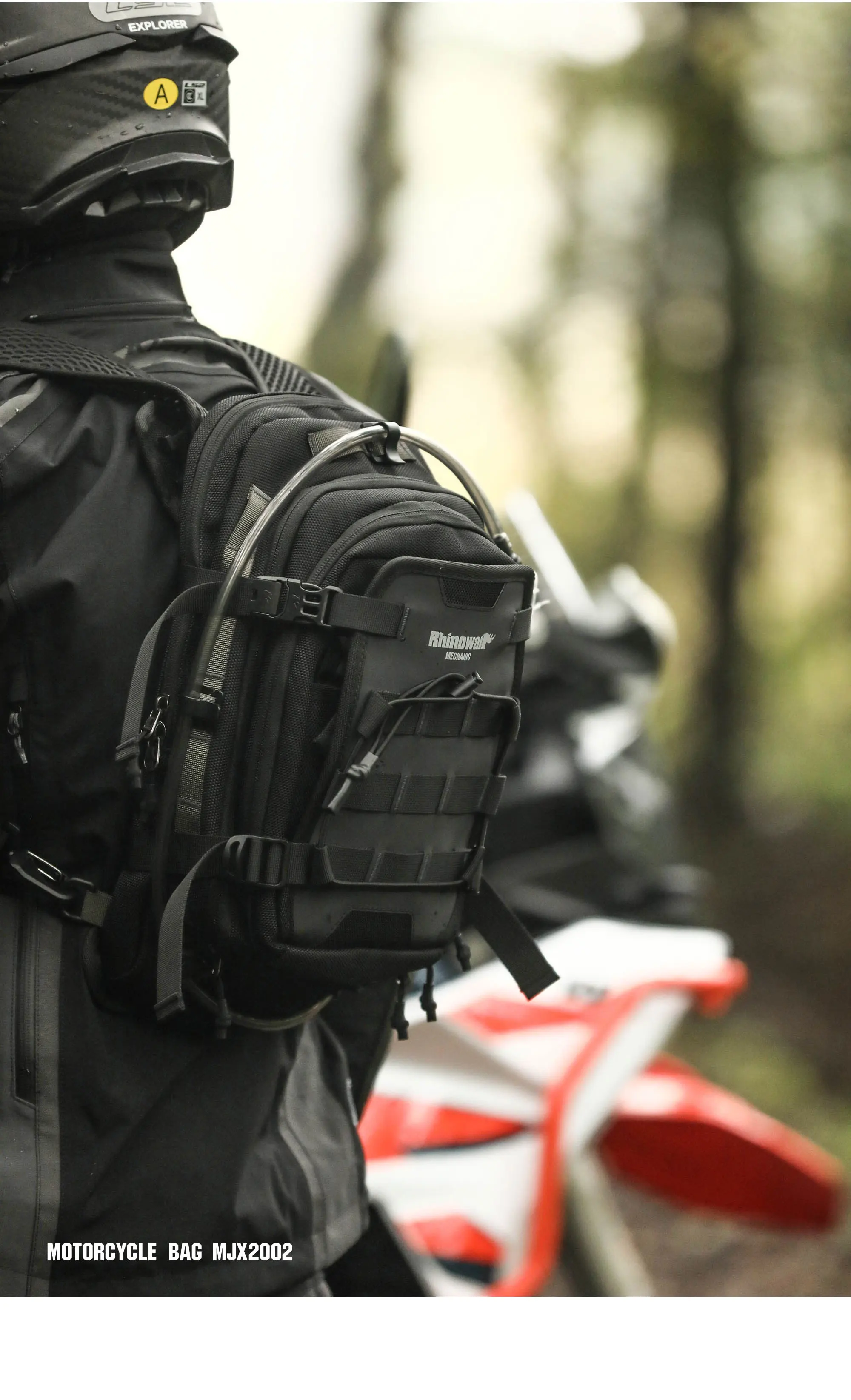 Molle System Bag Rhinowalk Motorcycle Tank Bag With Water Bladder ...