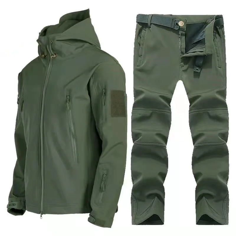 Winter-Tactical-Soft-Shell-Hiking-Jackets-Pants-Men-Military-Waterproof ...