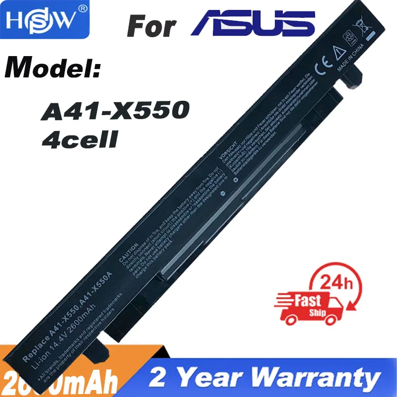 14-4V-2600mAh-Korea-Cell-New-A41-X550A-Laptop-Battery-for-ASUS-A41-X550 ...