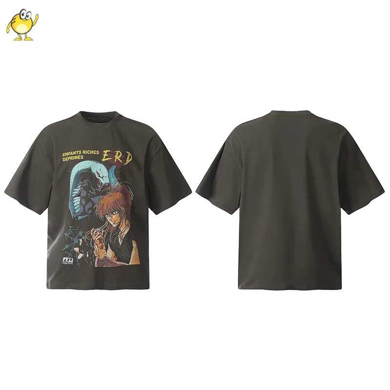 Cartoon-Anime-Print-ERD-T-Shirts-Casual-Summer-High-Quality-2024ss ...
