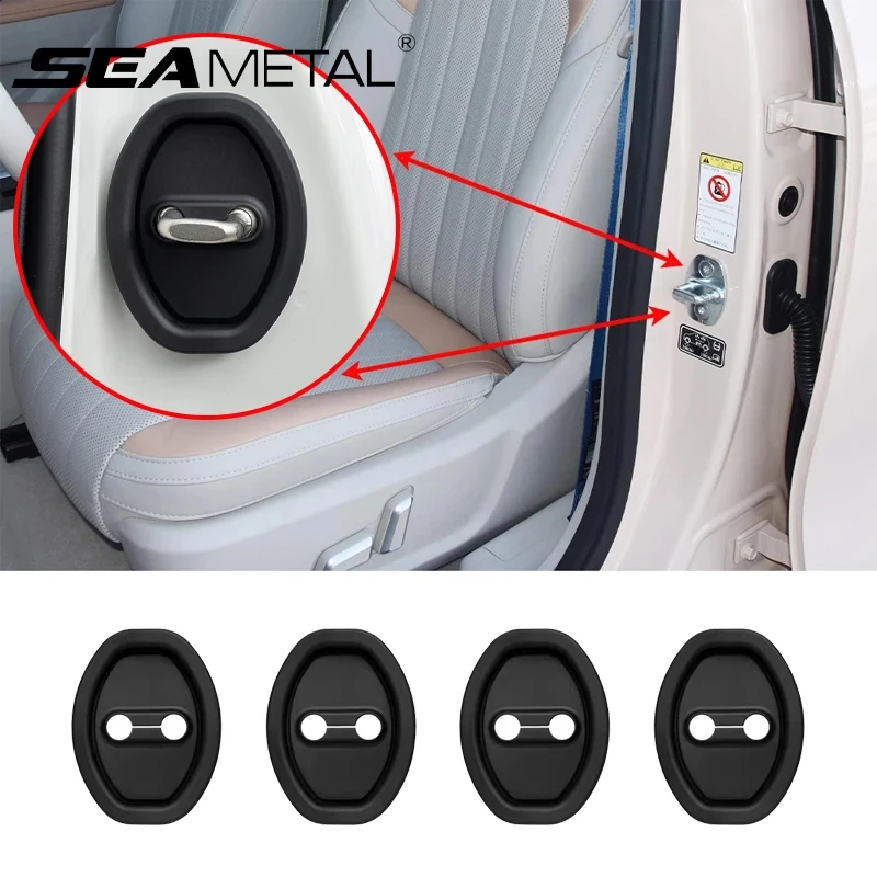SEAMETAL-Silicone Car Door Lock Cover, Buffer, Damping Seal Pad ...