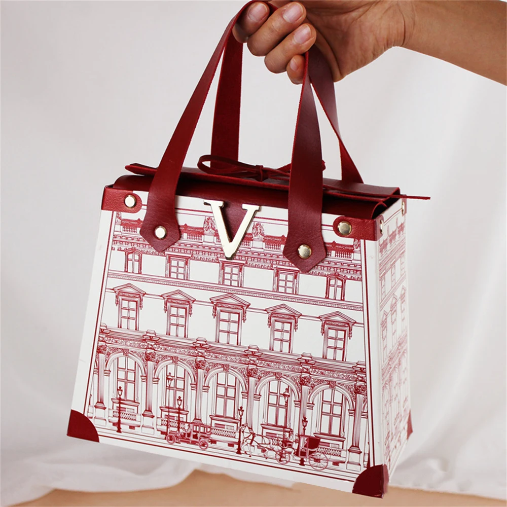 V-shaped Business Gift Box Organizer Portable Birthday Party ...