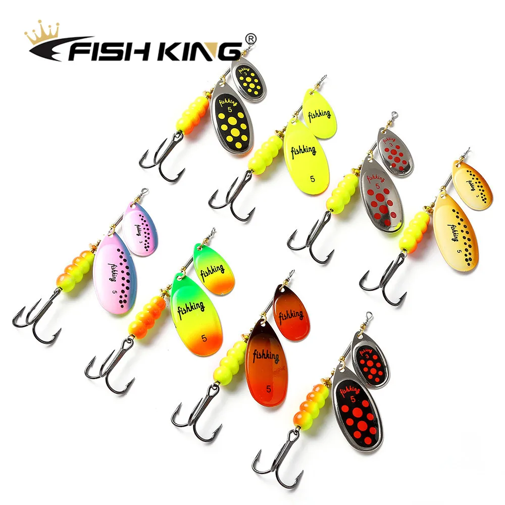 FISH-KING-1pcs-Spinner-Fishing-Lure-Spoonbait-110mm-25g-Double-Metal ...
