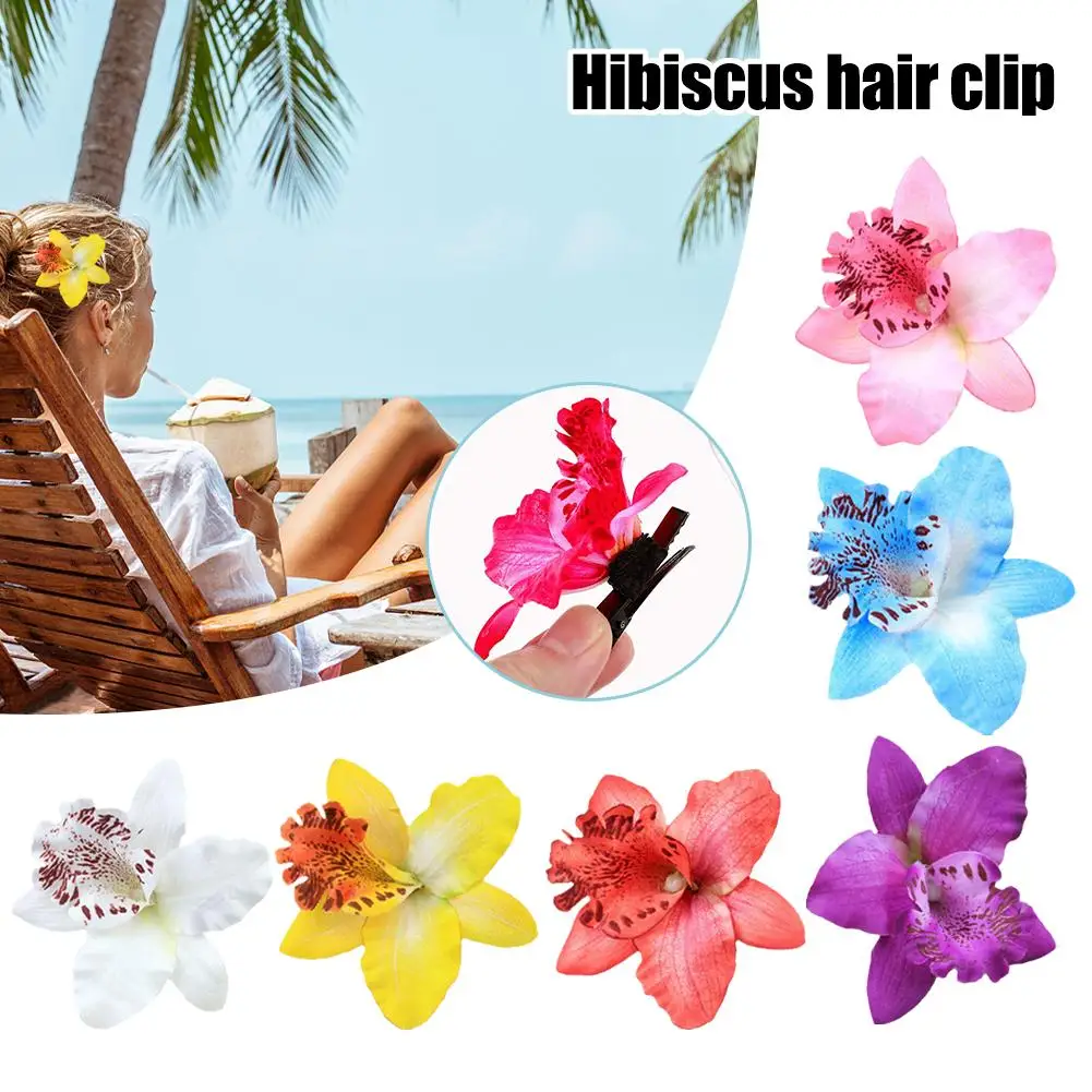 Hawaii Flower Hair Clips For Women Girls Floral Hibiscus Orchid ...