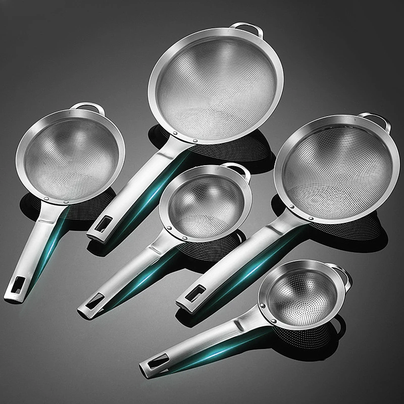 304-Stainless-Steel-Fine-Mesh-Oil-Colander-Skimmer-Deep-Fried-Filter ...