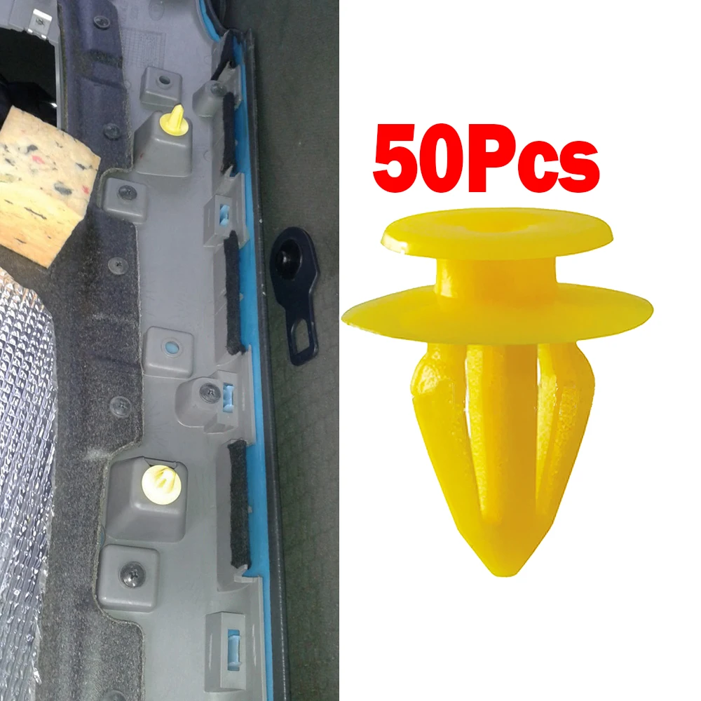 50X Door Panel Card Fixing Clip Rivet For VW Sharan Polo T4 T5 Skoda Fabia MK2 Kia Rio 3G Land ...