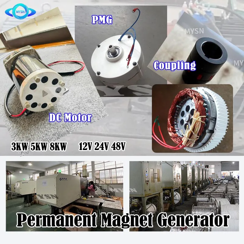3KW 5KW 6KW Low Speed Permanent Magnet Generator Free Energy Generators ...