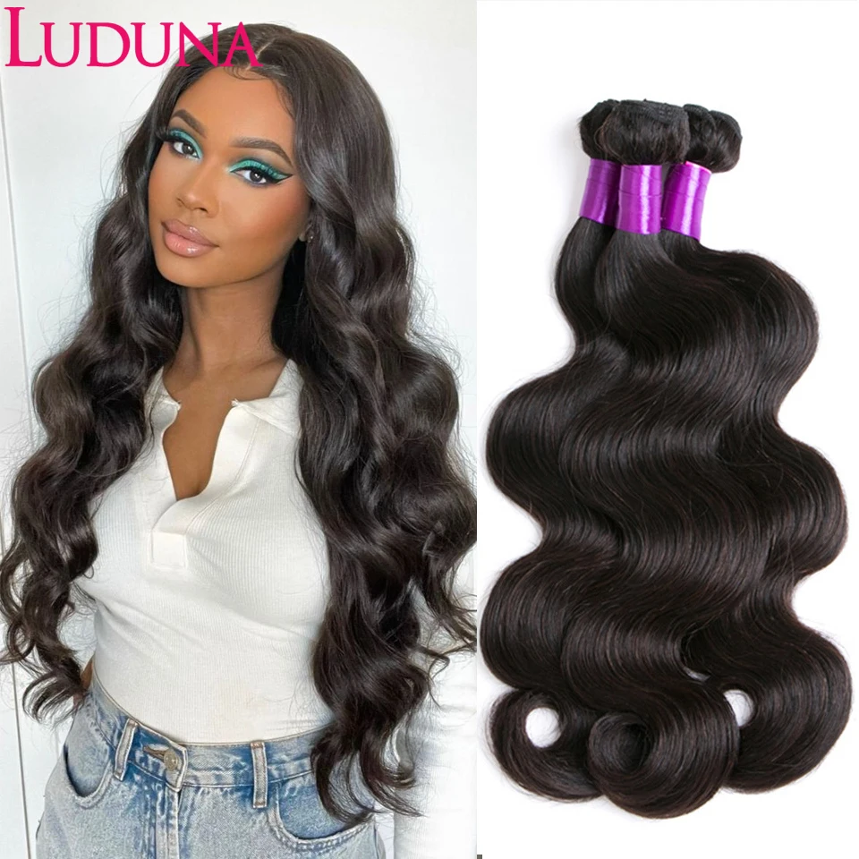 Luduna Body Wave Bundles Indian Human Hair Bundles 30 32 Inch Hair ...