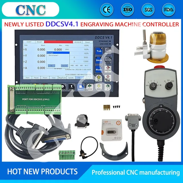 DDCSV4.1 CNC motion controller system kit 3axis 4axis engraving machine controller Z-axis probe ...