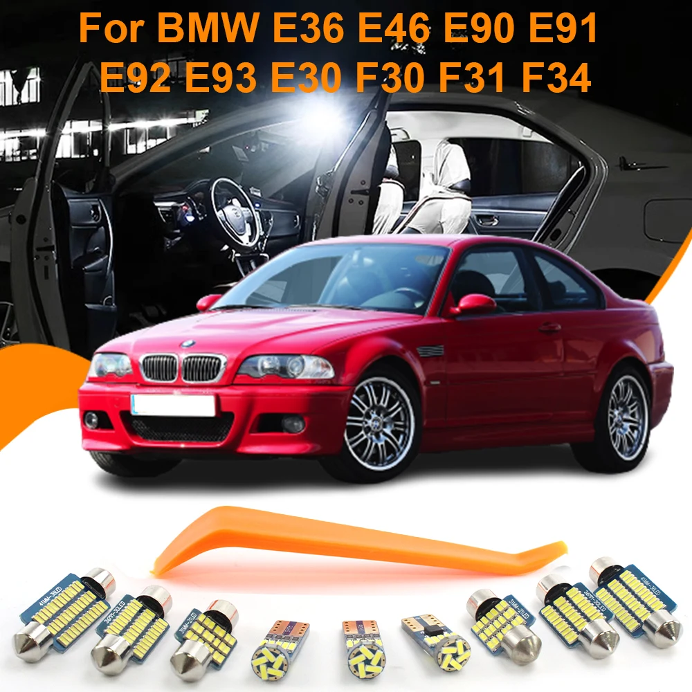 Car LED Interior Lights Canbus For BMW Series 3 E36 E46 E90 E91 Touring ...