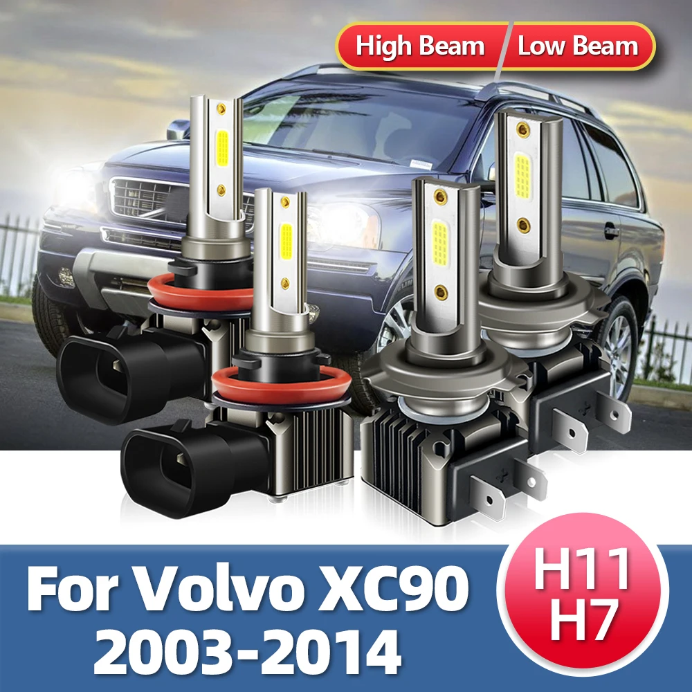 2-4PC-LED-Headlights-MINI-Light-Bulbs-High-Low-Combo-Headlamp-Kit-Front ...