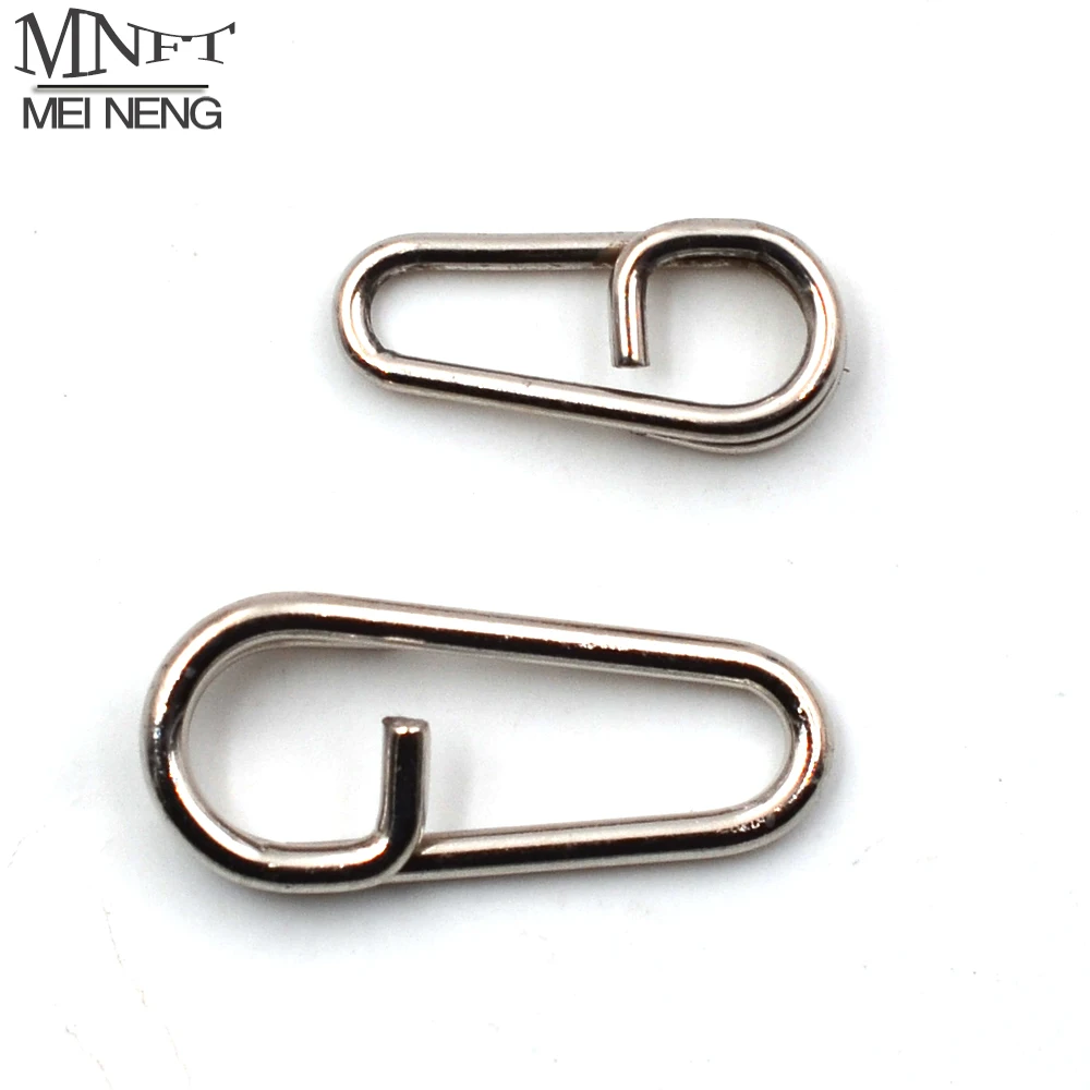 Mnft 50pcs Steel Split Fishing Lures Rings Lure Fishing Swivel Bent Head Oval Split Tackle 16mm ...