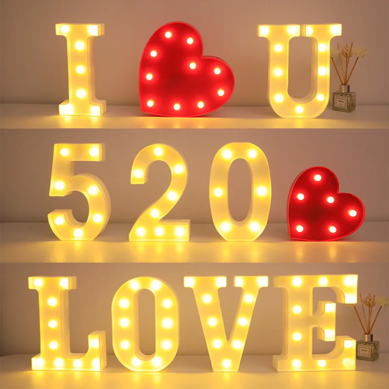 Alphabet-Letter-LED-Light-Luminous-Number-Lamp-Battery-Power-Night ...