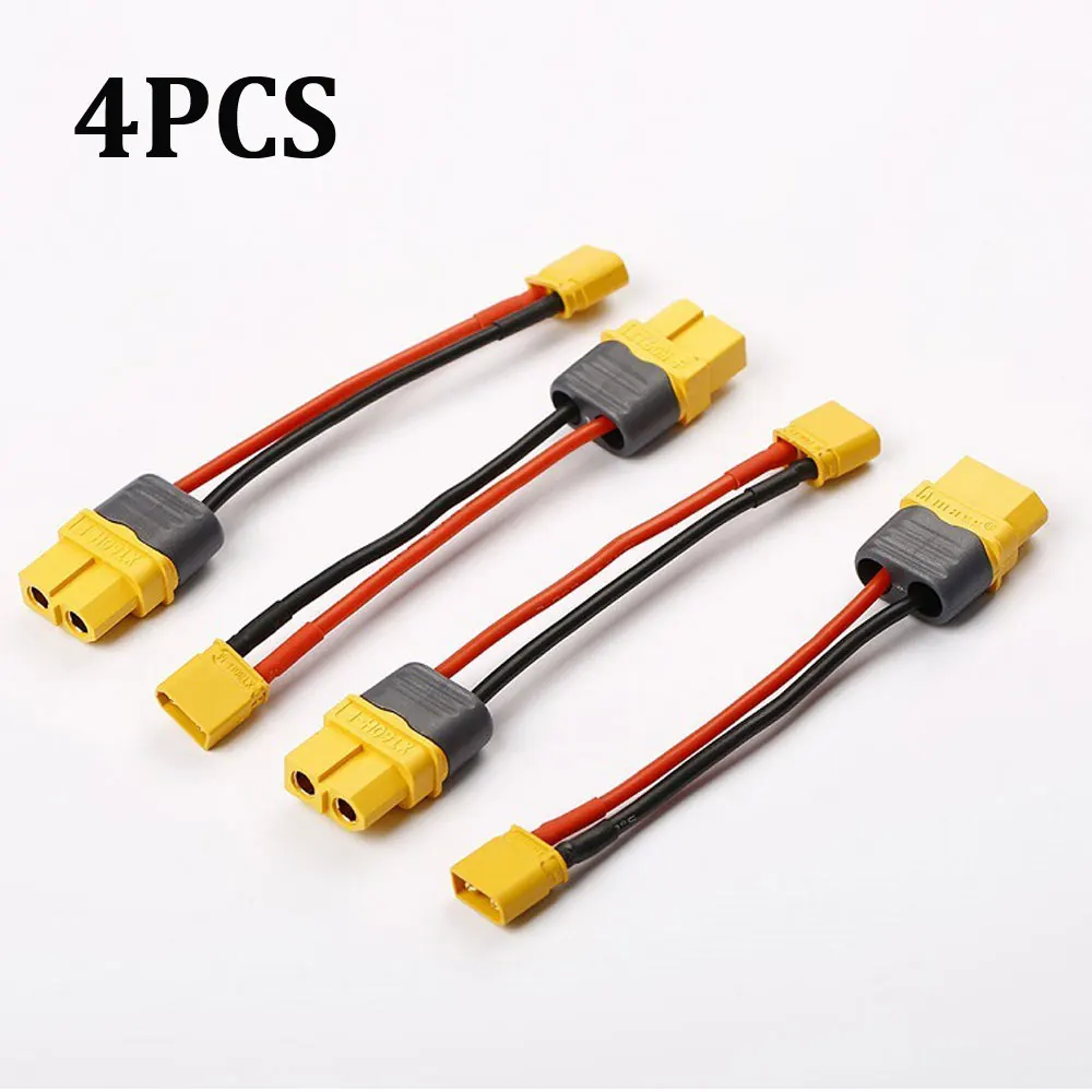 4PCS-AMASS-XT30-Male-to-XT60-Female-Plug-Connector-Adapter-with-100mm ...