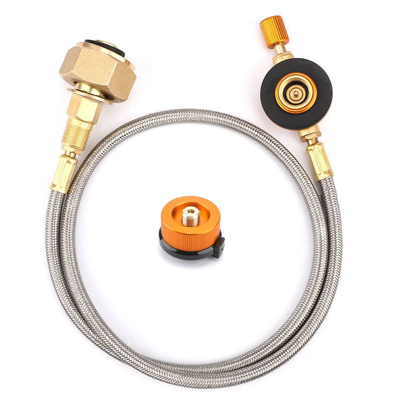 1set-Camping-Gas-Stove-Propane-Refill-Adapter-Gas-Tank-Connection-Line ...