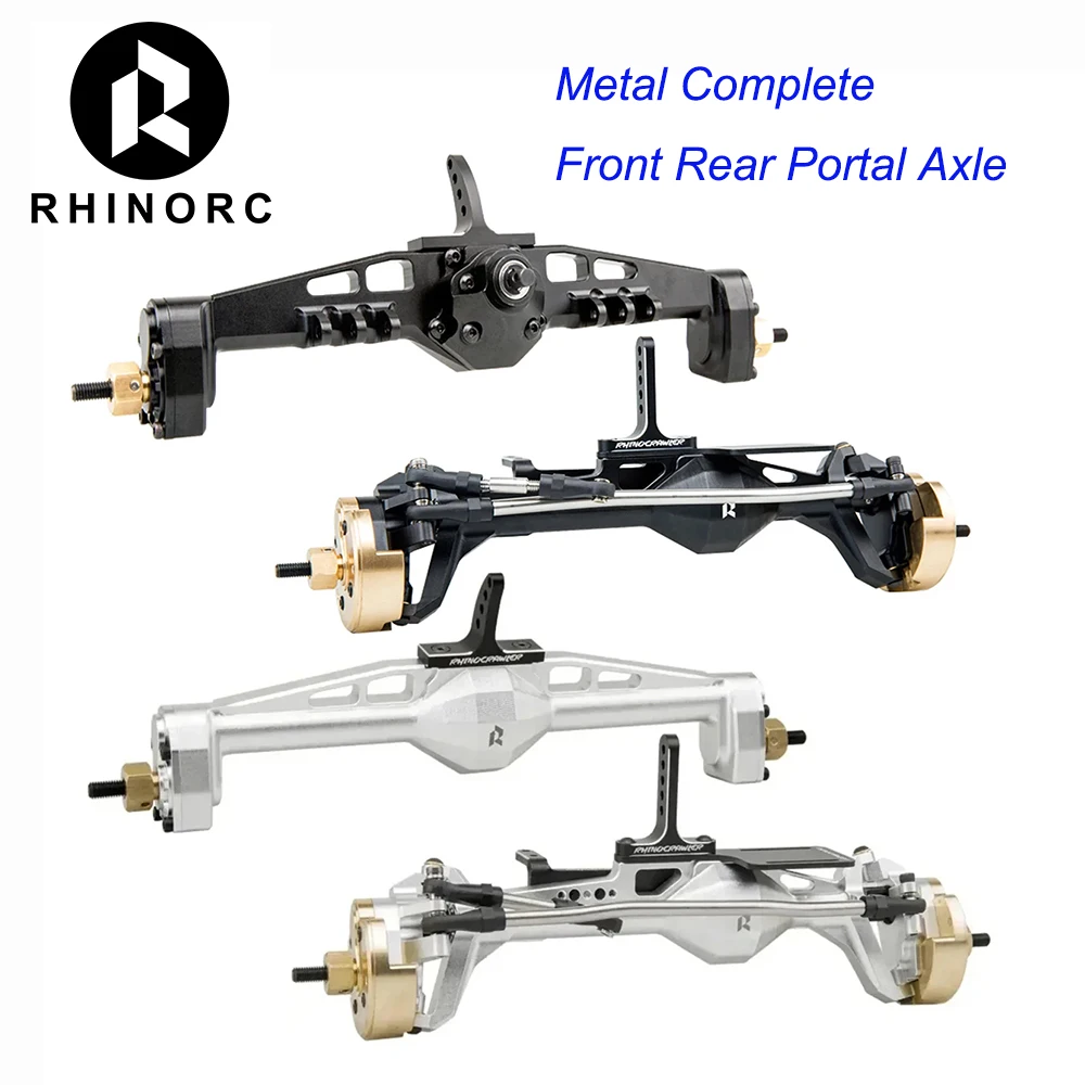 RhinoRC-Metal-Complete-Front-Rear-Portal-Axle-Set-for-1-10-RC-Crawler ...