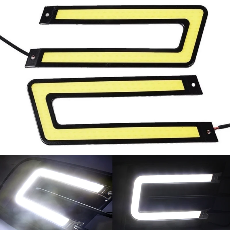 U-Shape-Car-COB-LED-Light-Auto-DC-12V-Bright-LED-External-Light-Car ...