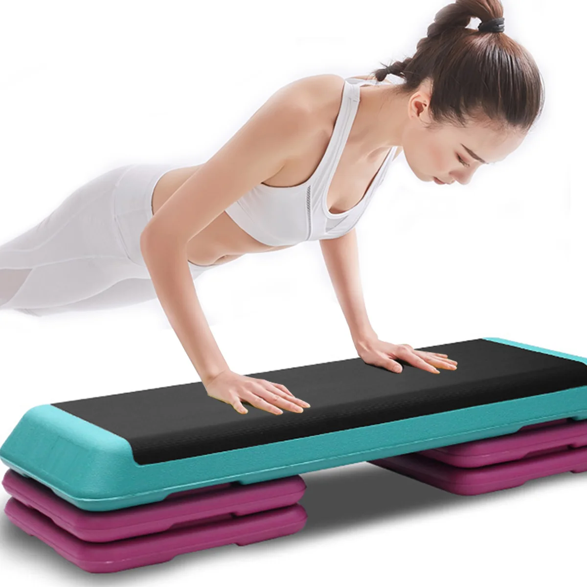 4-Risers-300KG-Fitness-Aerobic-Step-Adjustable-Non-slip-Cardio-Yoga ...
