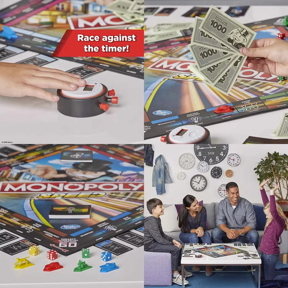 Hasbro Monopoly Board Game English Version Family Gathering Children ...