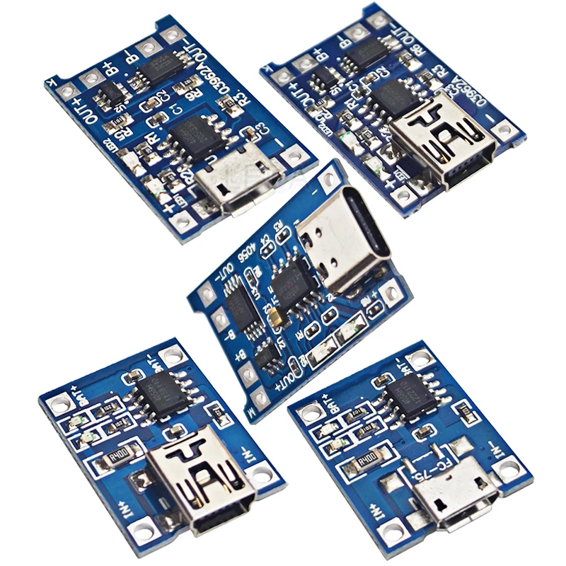 3Pcs-Micro-USB-Type-C-Mini-5V1A-18650-TP4056-Lithium-Battery-Charger ...