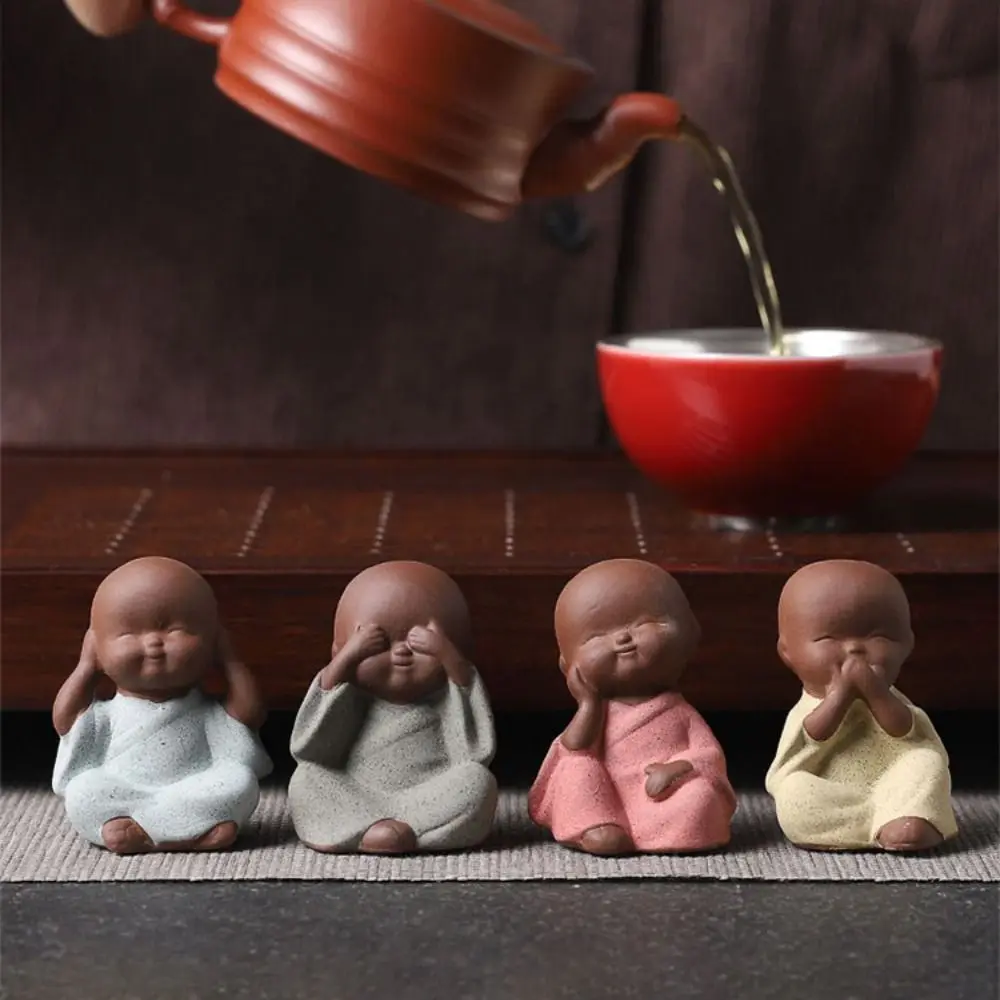 Little-Monk-Small-Monk-Statue-Cute-Purple-Sand-Easy-Clean-Tea-Pet ...