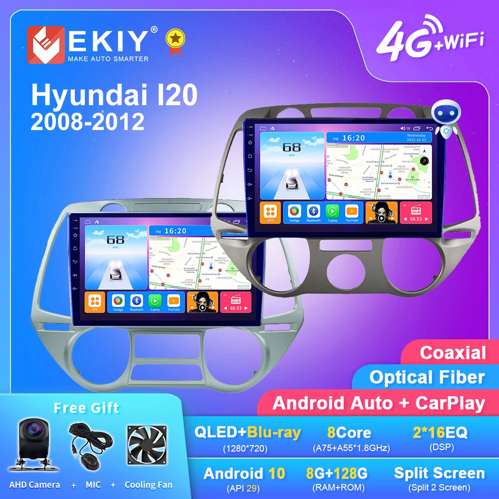 Ekiy T7 Ips Dsp Android 10 For Hyundai I20 2008-2012 Car Radio ...