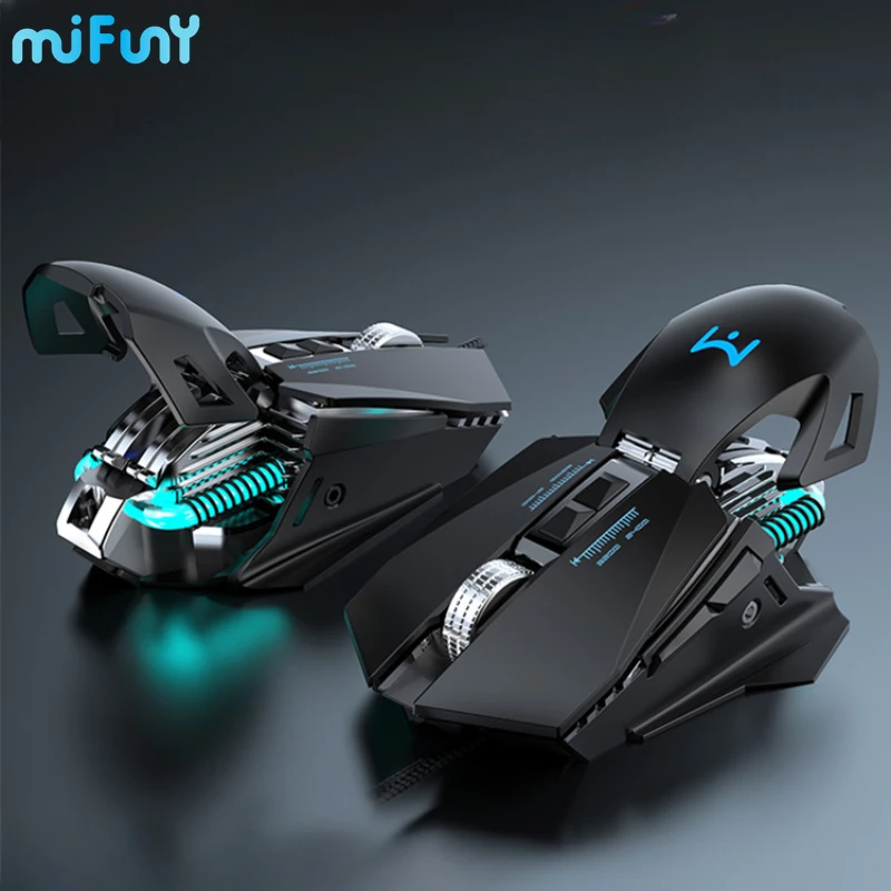 MiFuny-MK600-Wired-Mouse-Mechanical-Counterweight-Desktop-Competitive ...