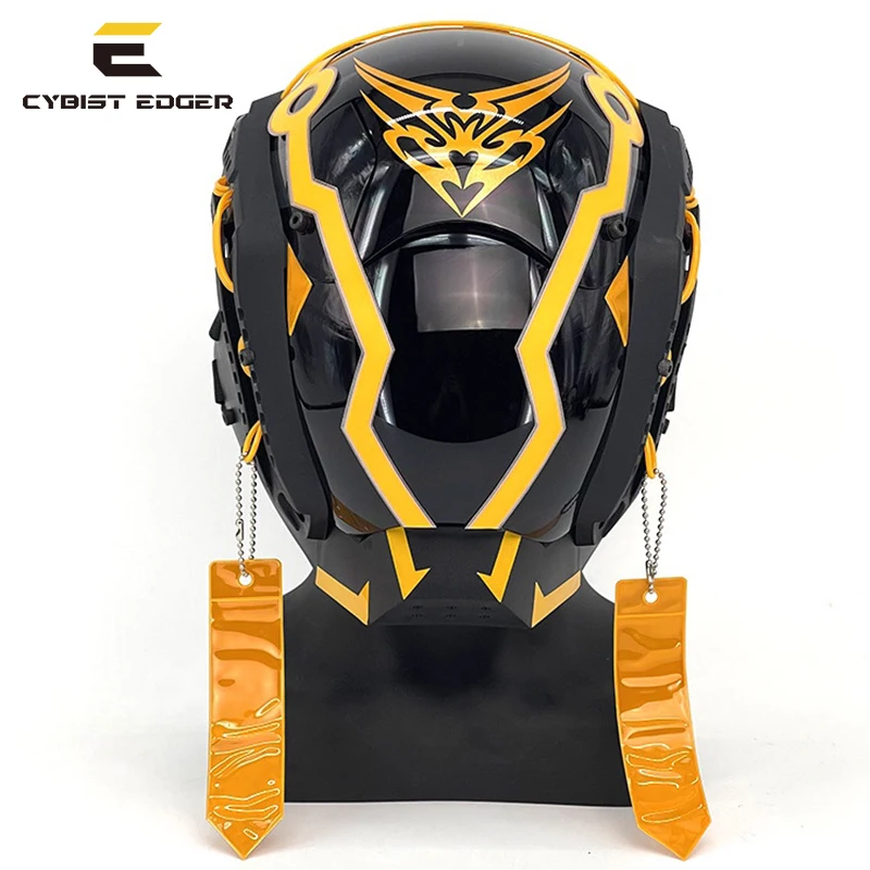 Cyber Punk Mask Yellow Night City Halloween Festival Samurai Cosplay ...
