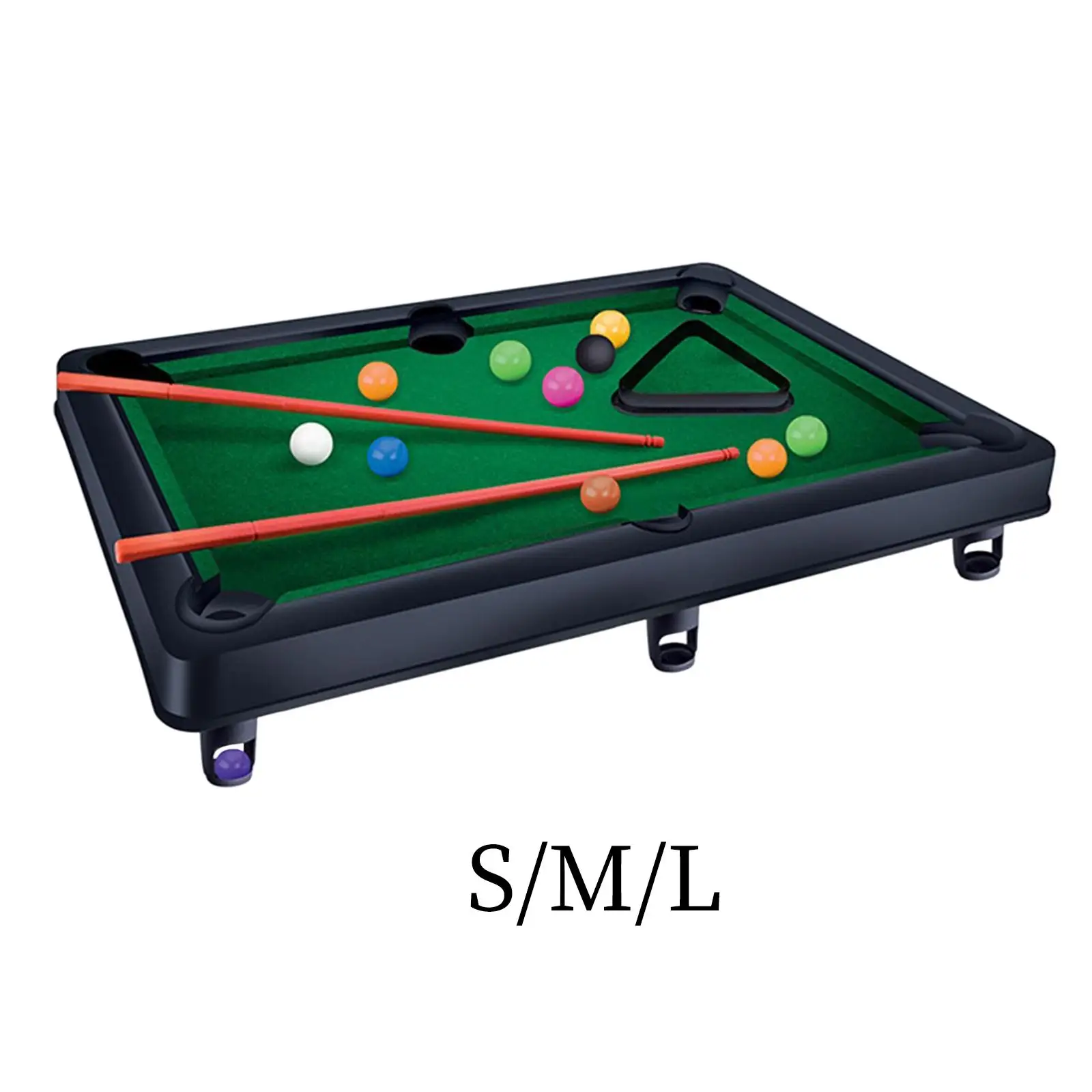 Portable Mini Tabletop Pool Set Miniature Billiards Game with Game ...
