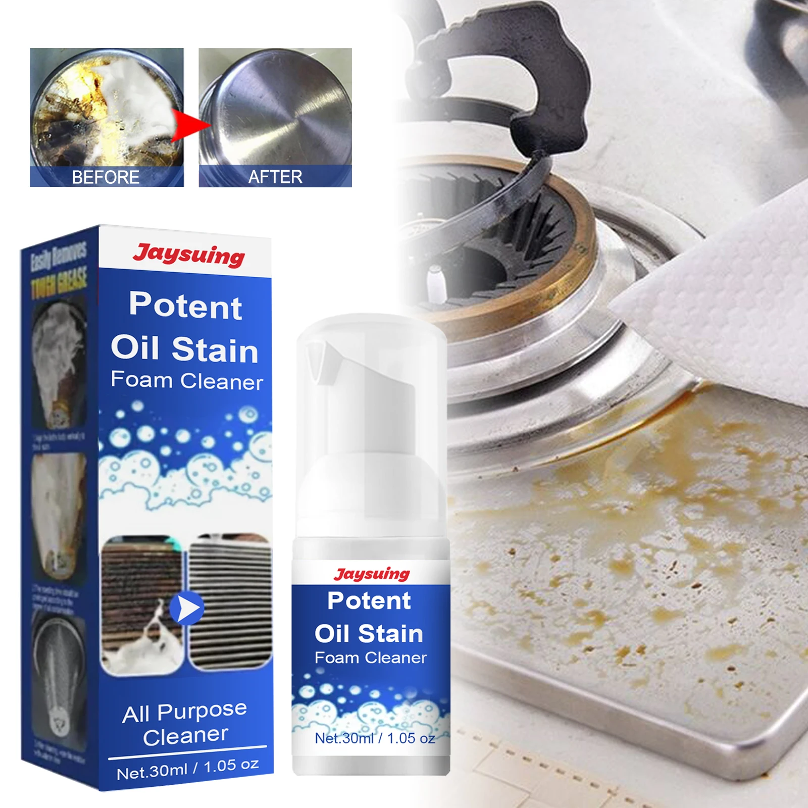 Jaysuing-Cleaning-Bubble-Spray-Kitchen-Grease-Cleaner-Rust-Remover-Home ...