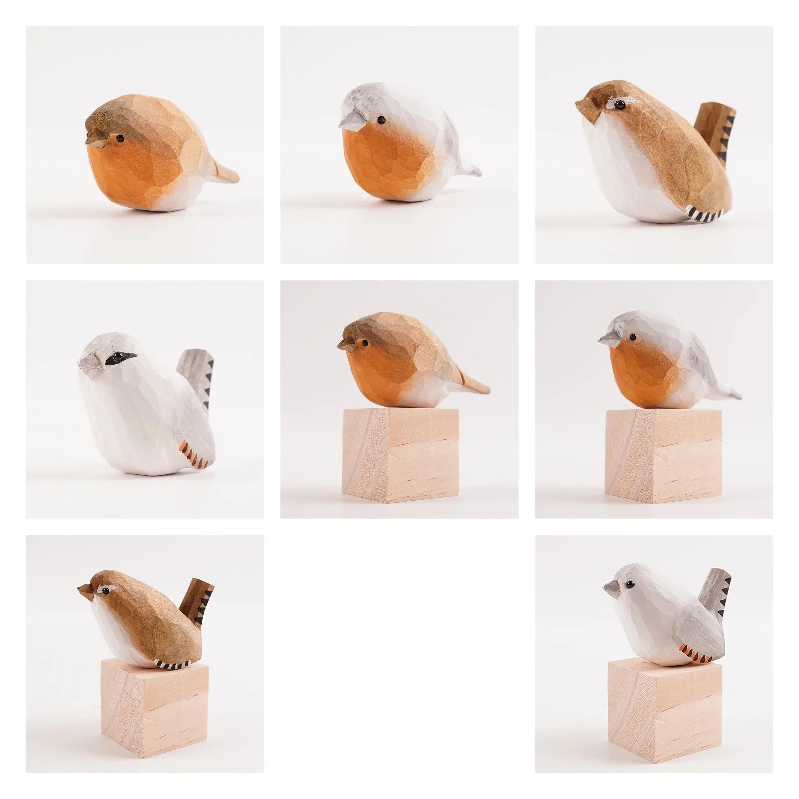 Wooden Garden Desktop Ornament | Nordic Home Decor Wooden Bird - Small ...