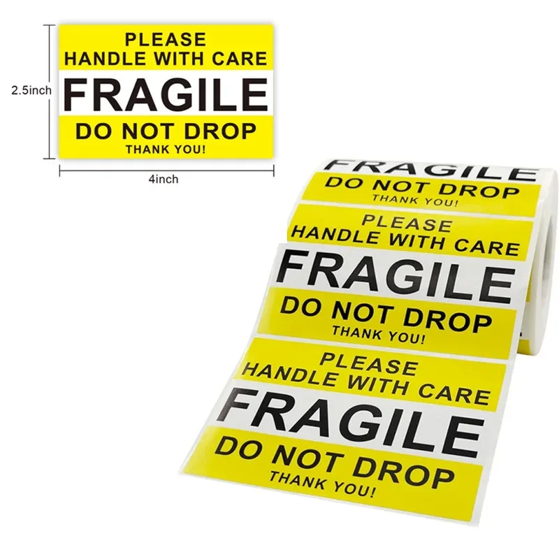 New-2-5x4-Inch-500pcs-Handle-With-Care-Fragile-DO-NOT-DROP-Thank-You ...